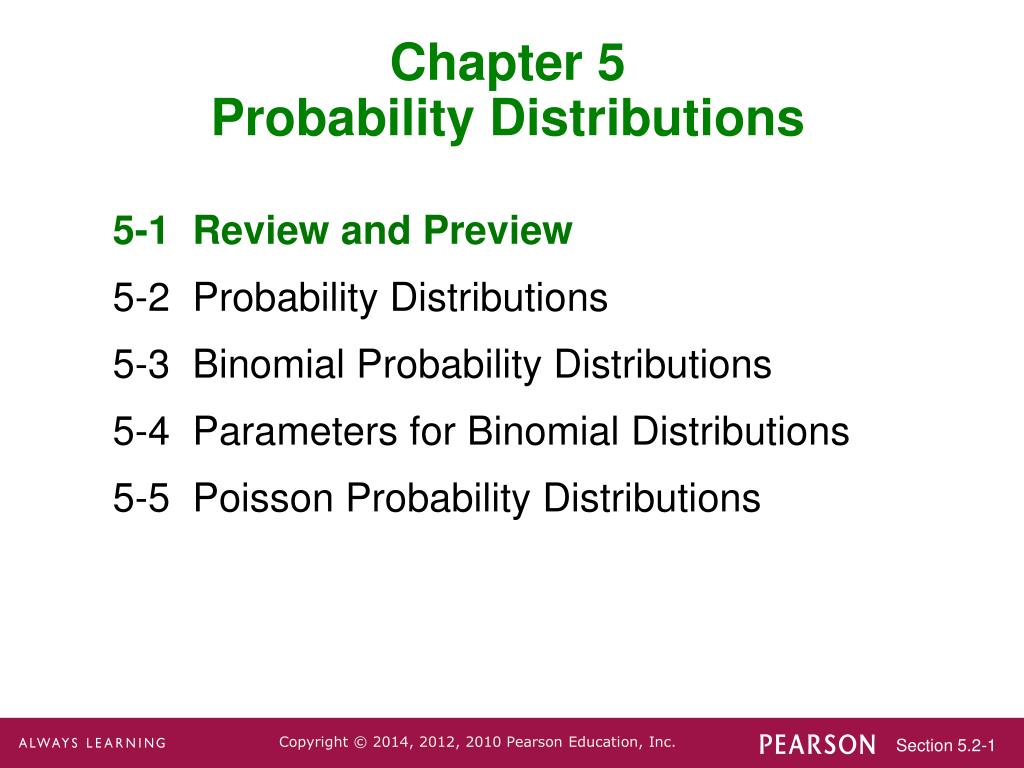 PPT - Chapter 5 Probability Distributions PowerPoint Presentation, free ...