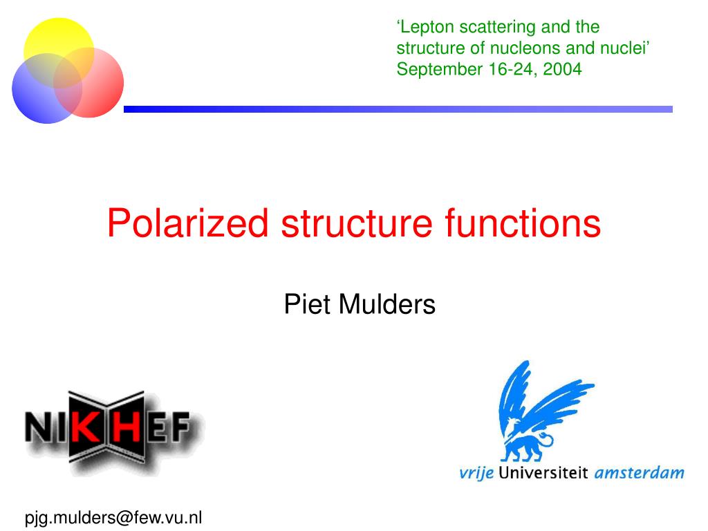 PPT - Polarized structure functions PowerPoint Presentation, free ...