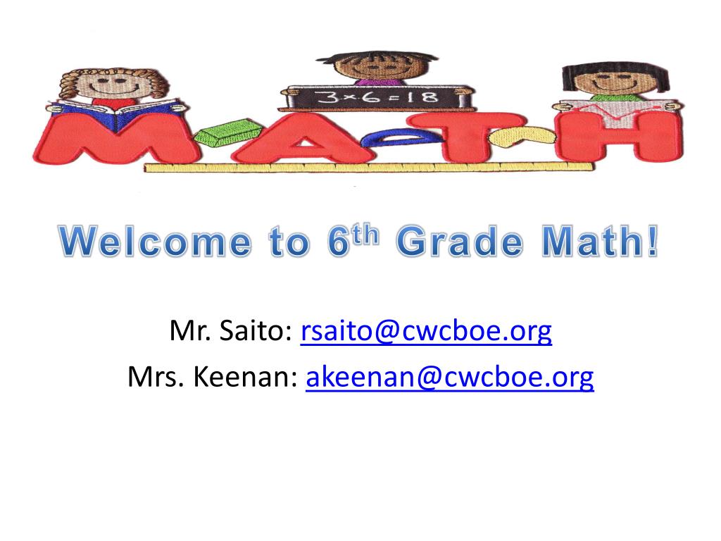 PPT - Welcome to 6 th Grade Math! PowerPoint Presentation, free ...