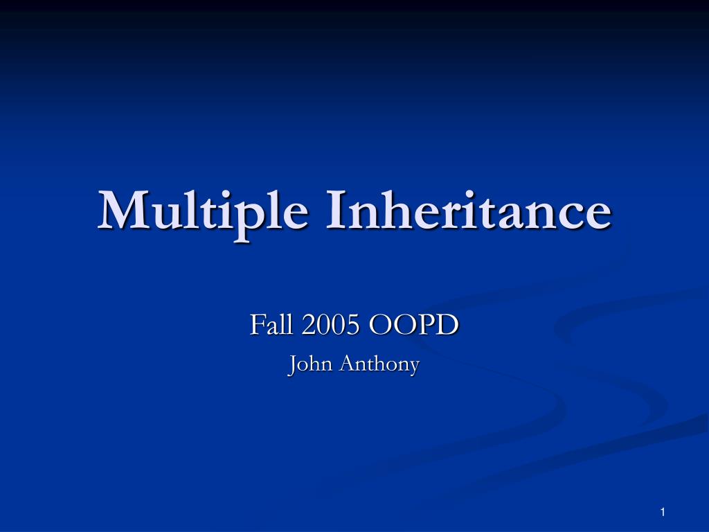PPT - Multiple Inheritance PowerPoint Presentation, free download - ID ...