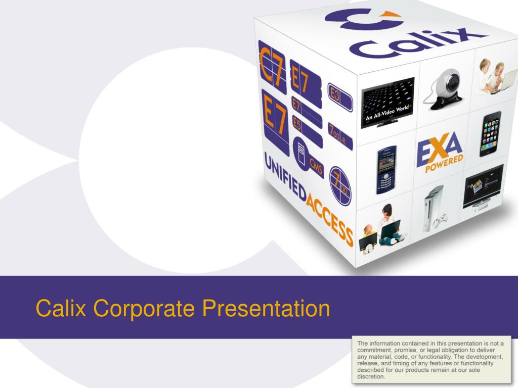 PPT - Calix Corporate Presentation PowerPoint Presentation, free ...
