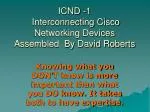 PPT - INTERCONNECTING CISCO NETWORKING DEVICES PowerPoint Presentation - ID:7591684