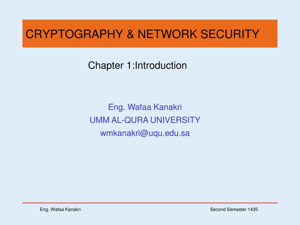 PPT - CRYPTOGRAPHY & NETWORK SECURITY PowerPoint Presentation, free ...