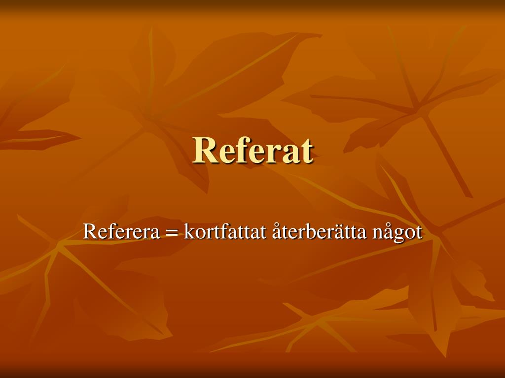 PPT - Referat PowerPoint Presentation, free download - ID:5862225