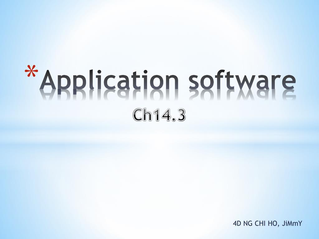 PPT - Application software PowerPoint Presentation, free download - ID ...