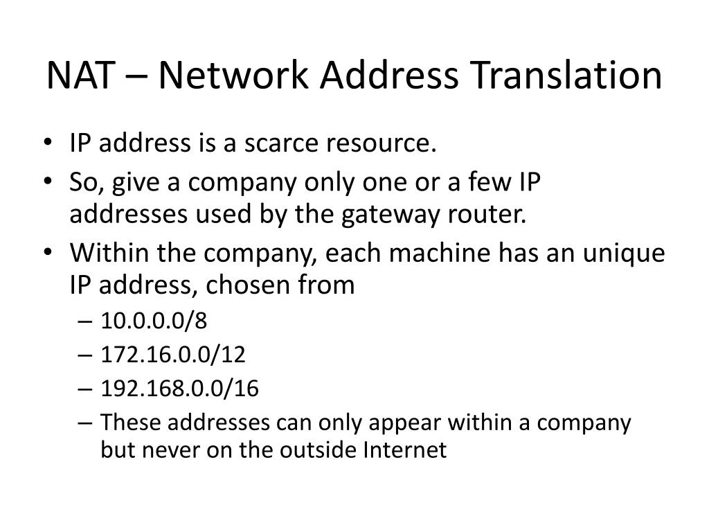 PPT - NAT – Network Address Translation PowerPoint Presentation, free ...