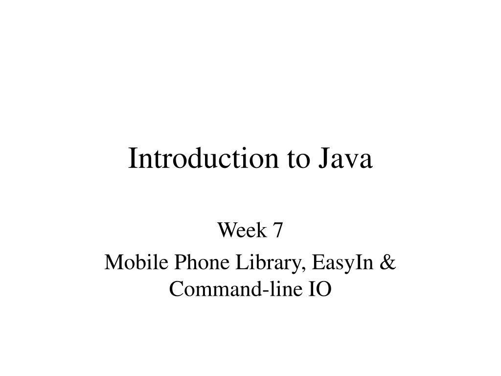 PPT - Introduction to Java PowerPoint Presentation, free download - ID ...