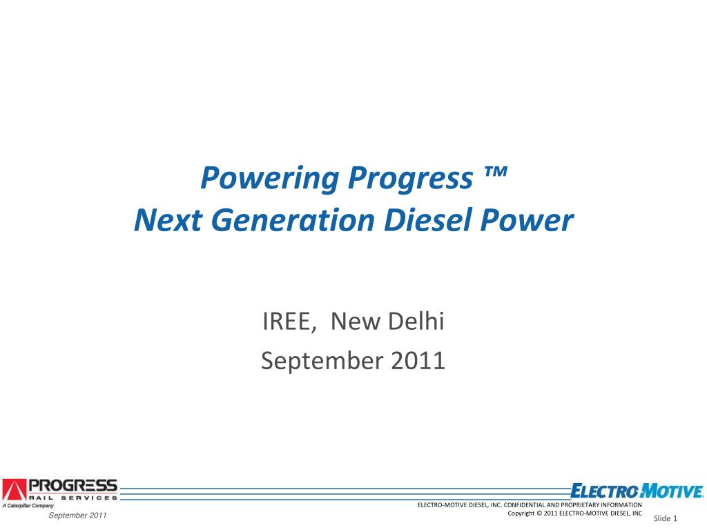 PPT - Powering Progress ™ Next Generation Diesel Power PowerPoint ...