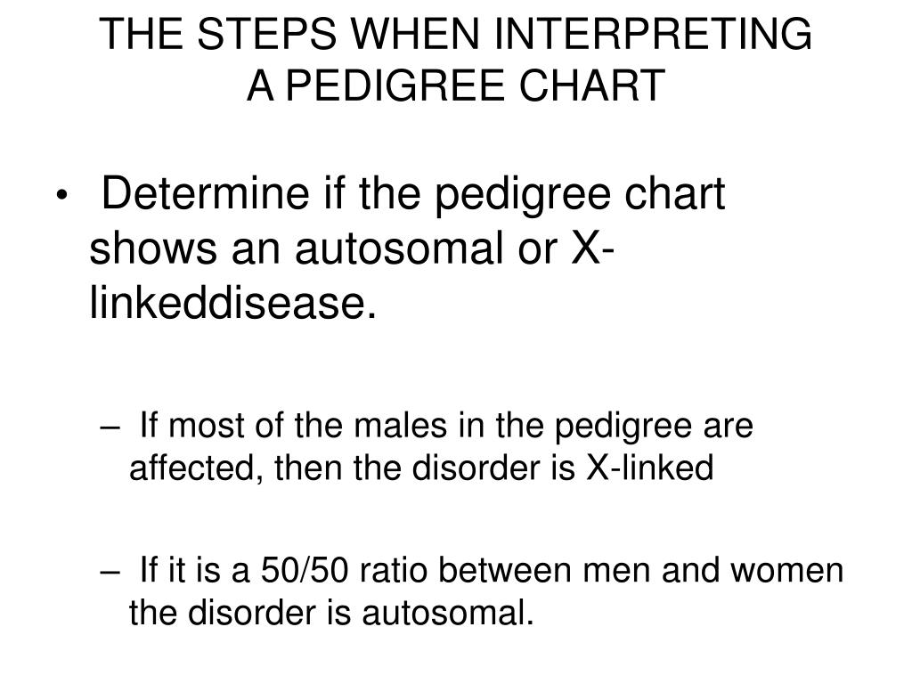 PPT - THE STEPS WHEN INTERPRETING A PEDIGREE CHART PowerPoint ...