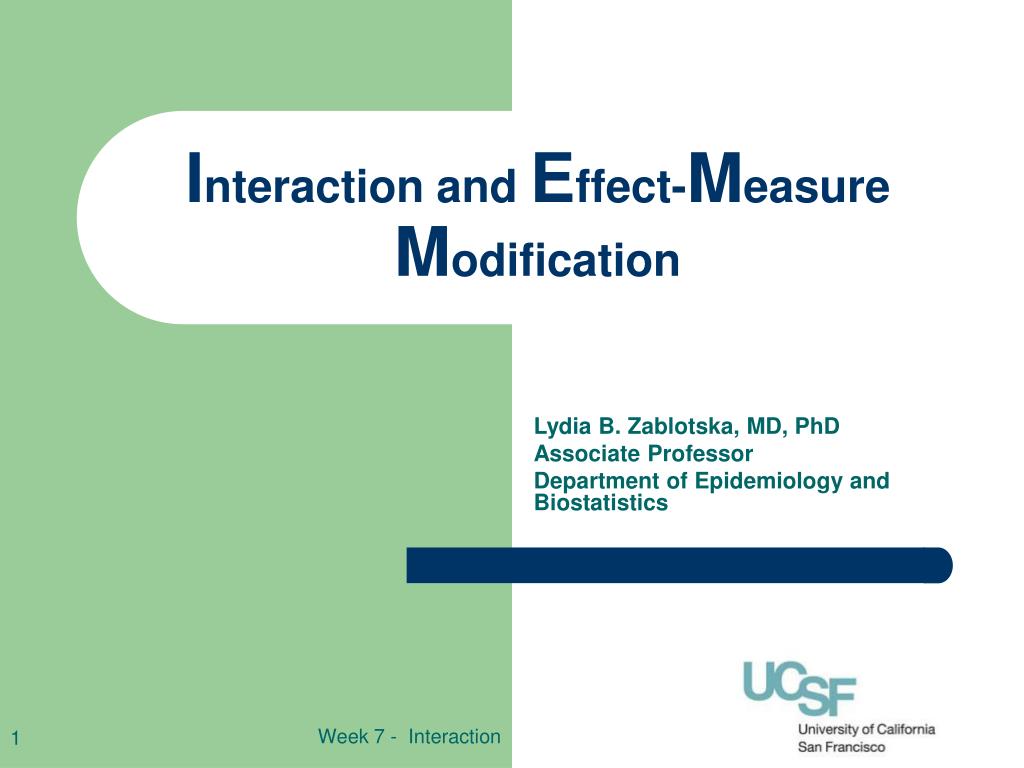 PPT - ### Understanding Effect Measure Modification: Statistical and ...