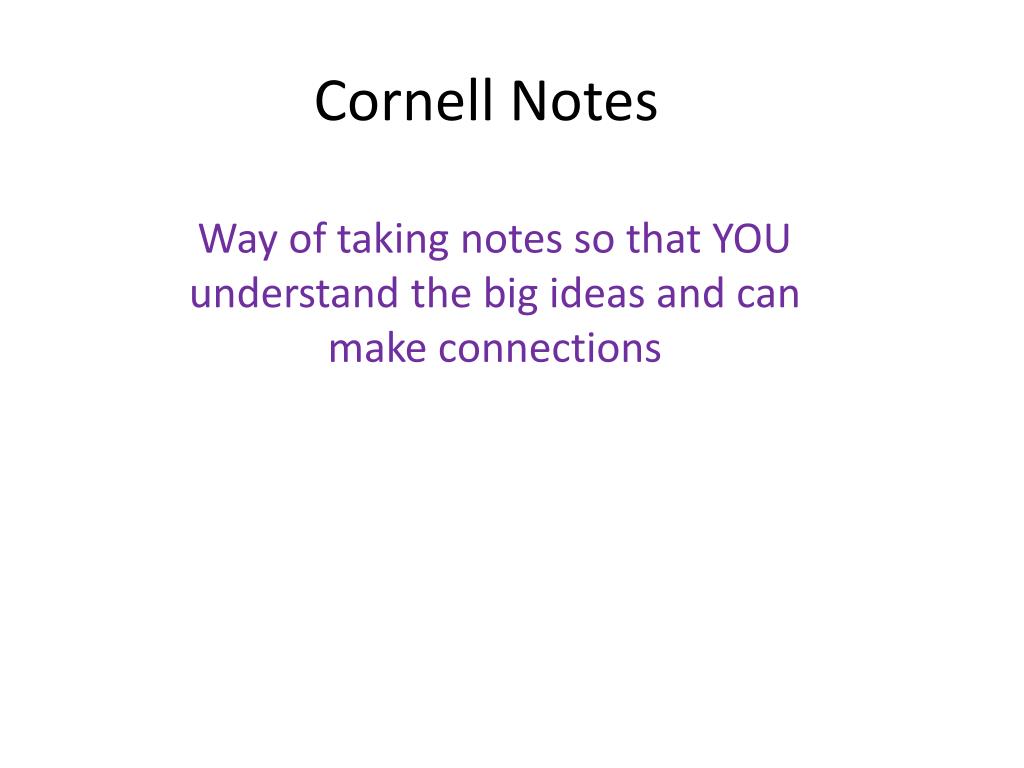 PPT - Cornell Notes PowerPoint Presentation, free download - ID:5876947