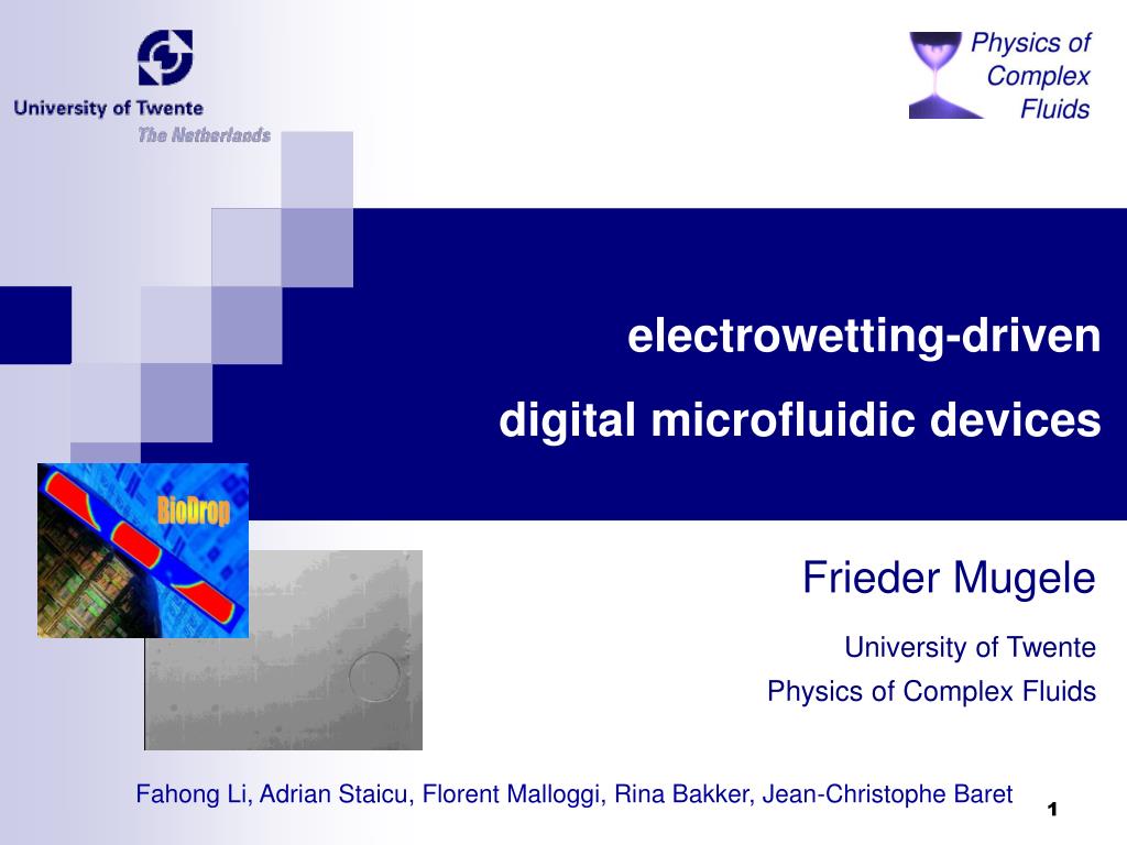 PPT - electrowetting-driven digital microfluidic devices PowerPoint ...