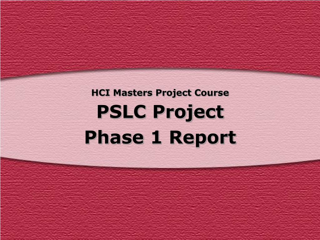 PPT - HCI Masters Project Course PowerPoint Presentation, free download - ID:5880204