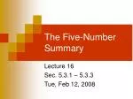 PPT - Five Figure Summary PowerPoint Presentation, free download - ID ...