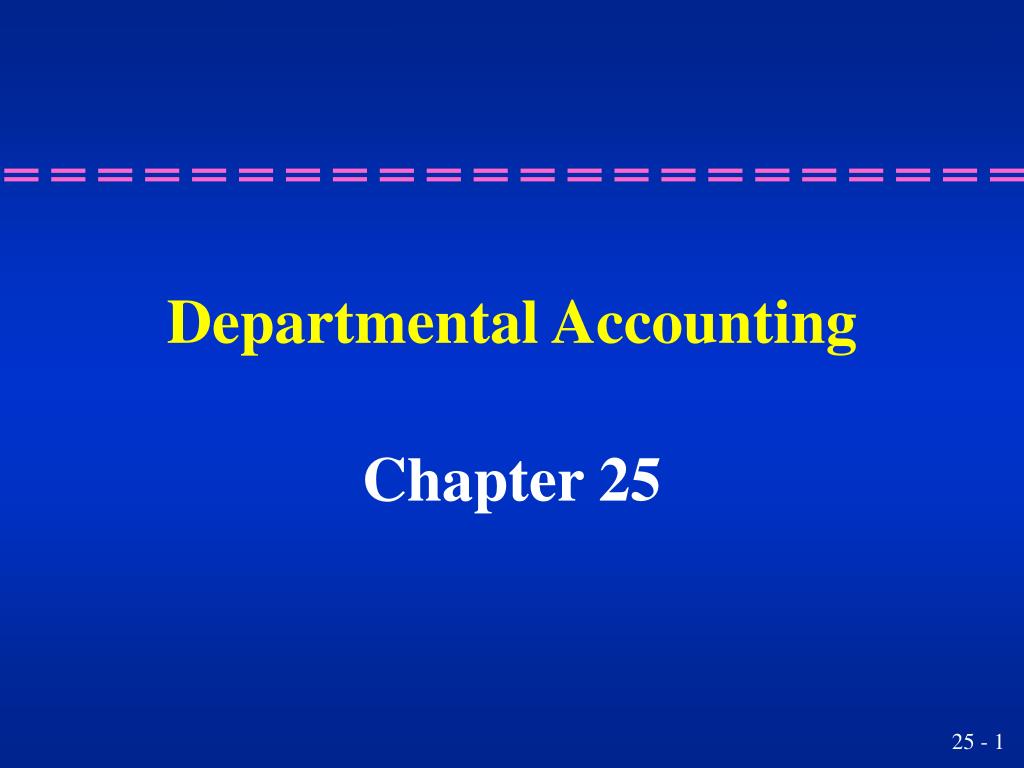 PPT - Departmental Accounting PowerPoint Presentation, free download ...