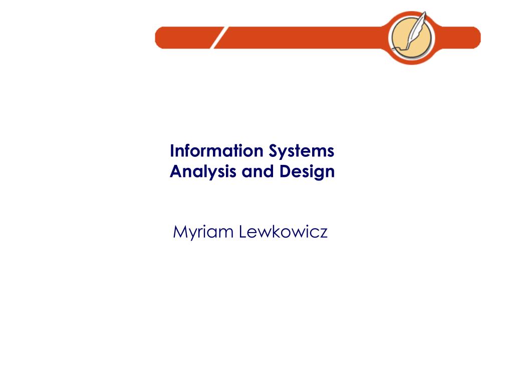 PPT - Information Systems Analysis and Design PowerPoint Presentation ...