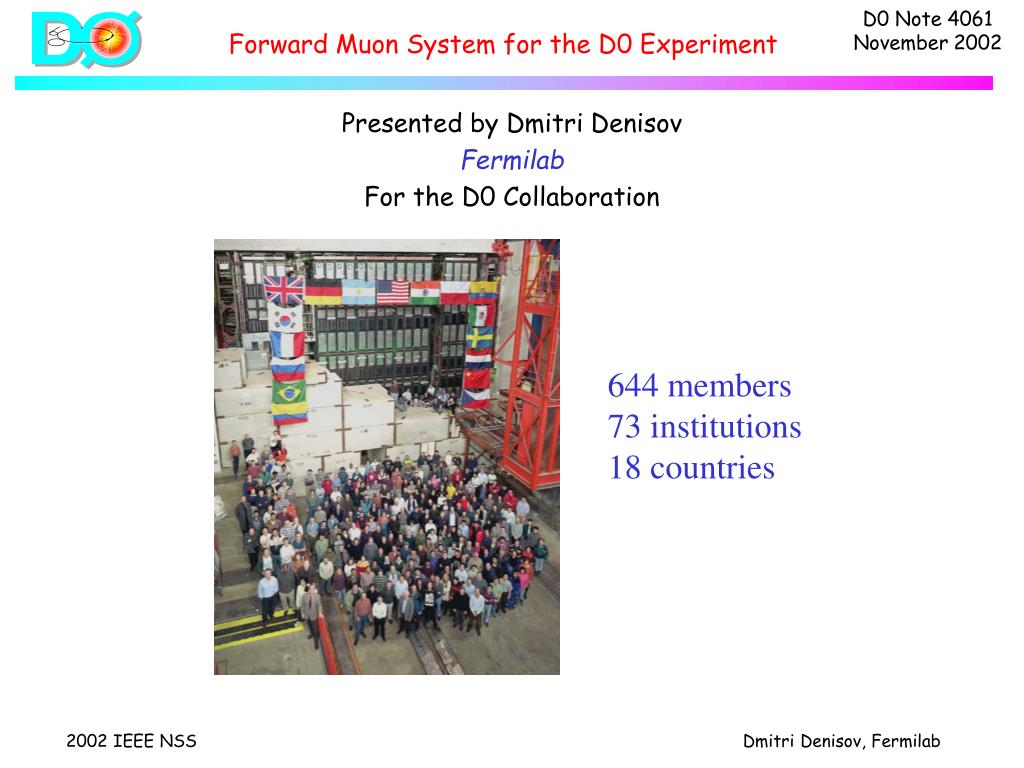 PPT - Forward Muon System for the D0 Experiment PowerPoint Presentation ...