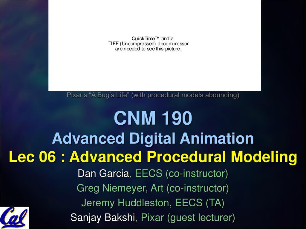 PPT - CNM 190 Advanced Digital Animation Lec 06 : Advanced Procedural ...
