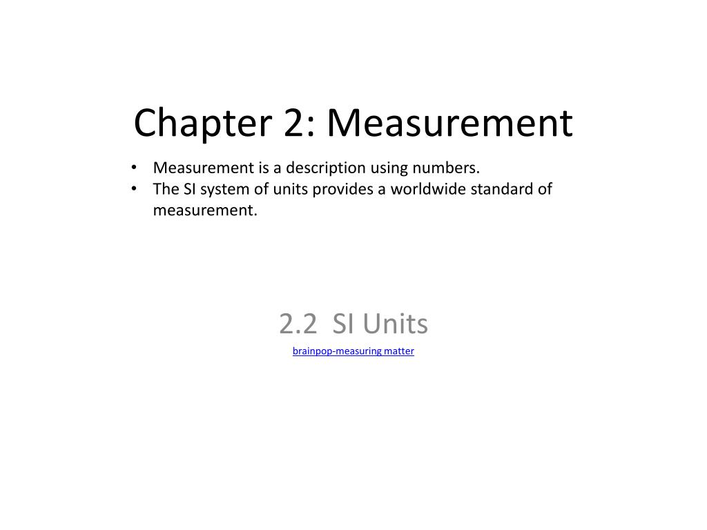 PPT - Chapter 2: Measurement PowerPoint Presentation, free download ...
