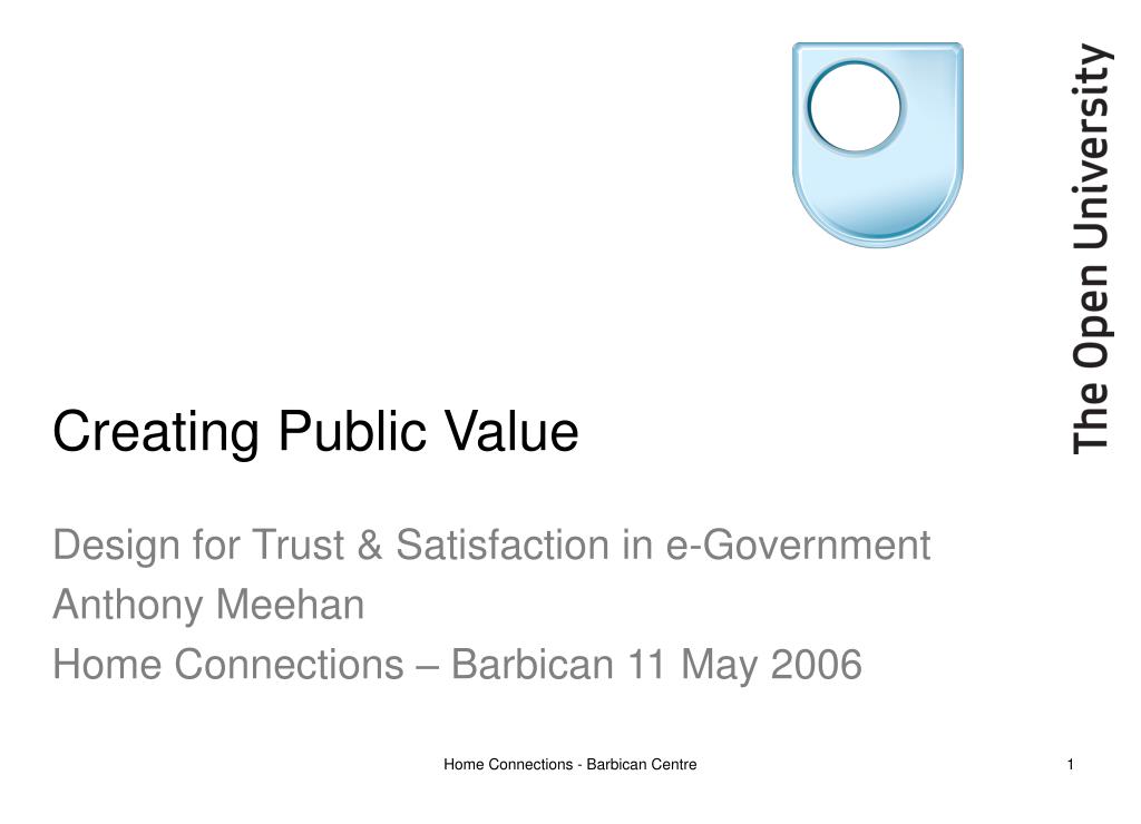 PPT - Creating Public Value PowerPoint Presentation, free download - ID ...