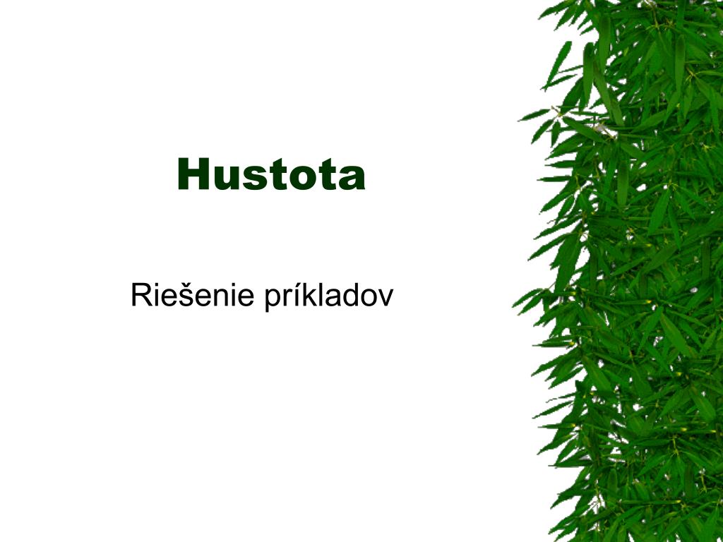 PPT - Hustota PowerPoint Presentation, free download - ID:5896450