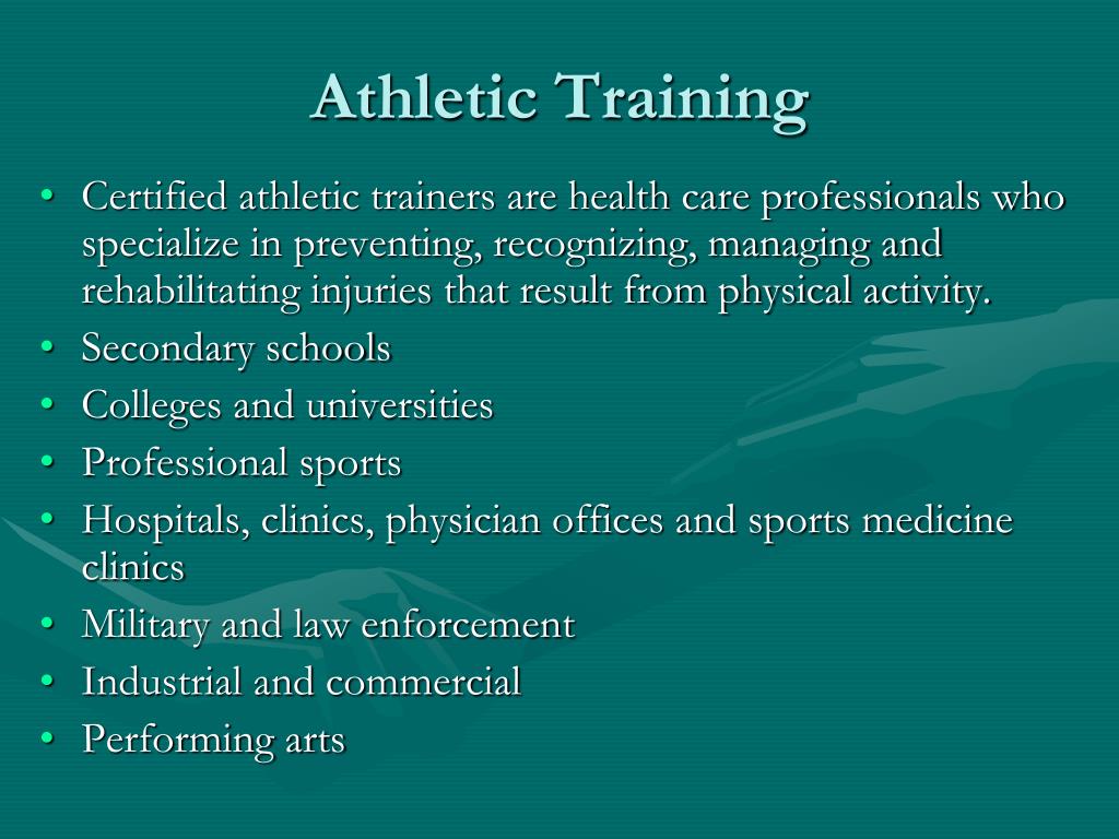 PPT - Athletic Training PowerPoint Presentation, free download - ID:5899140