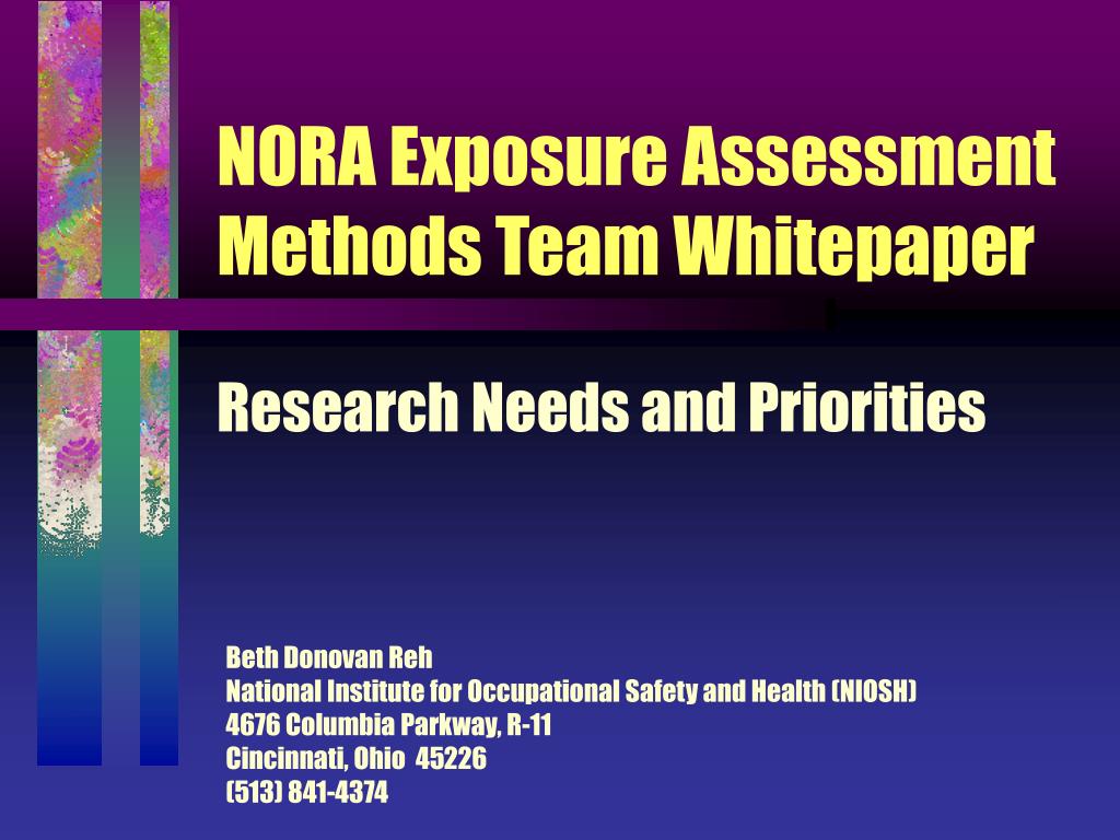PPT - NORA Exposure Assessment Methods Team Whitepaper PowerPoint ...