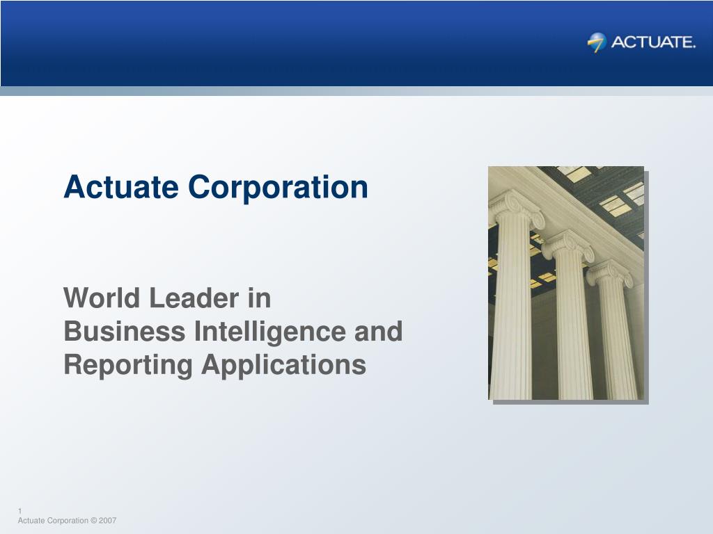 PPT - Actuate Corporation PowerPoint Presentation, free download - ID ...