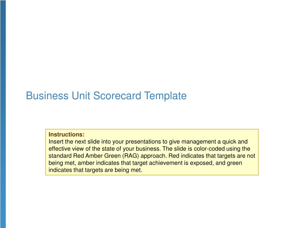 PPT - Business Unit Scorecard Template PowerPoint Presentation, free ...