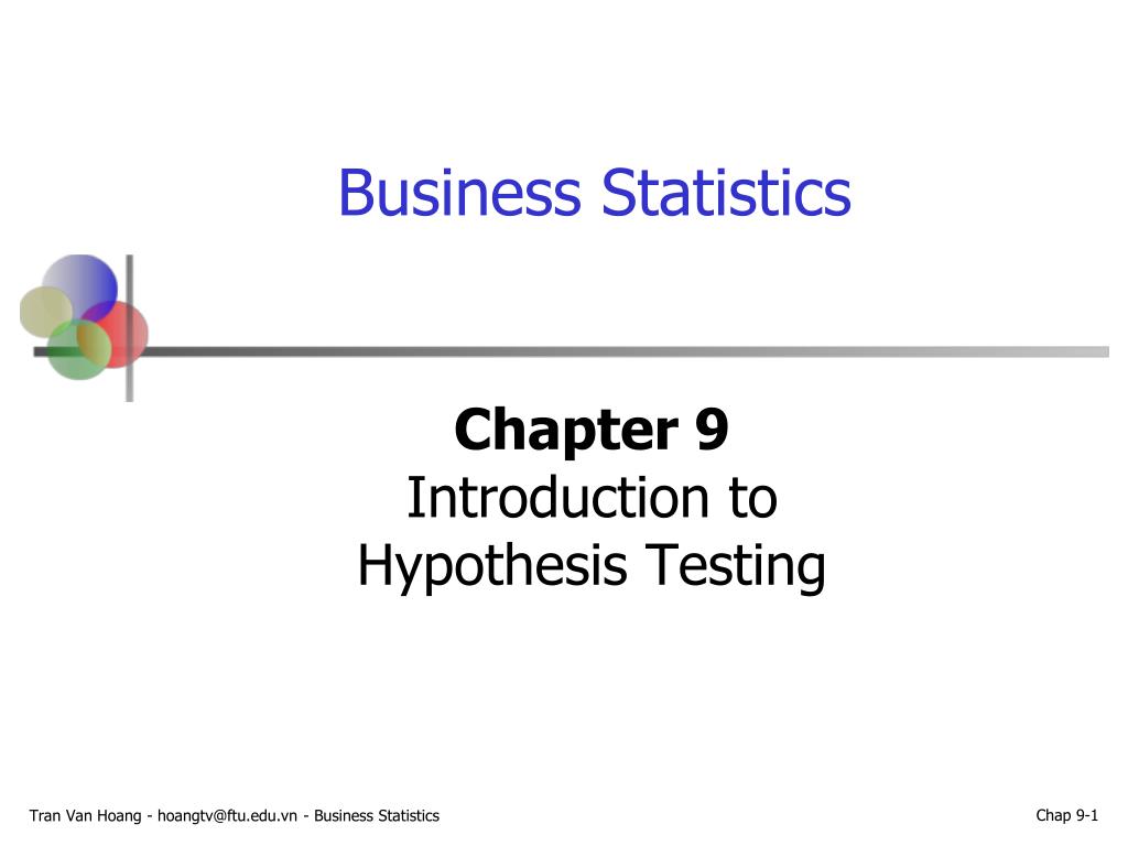 PPT - Chapter 9 Introduction to Hypothesis Testing PowerPoint ...