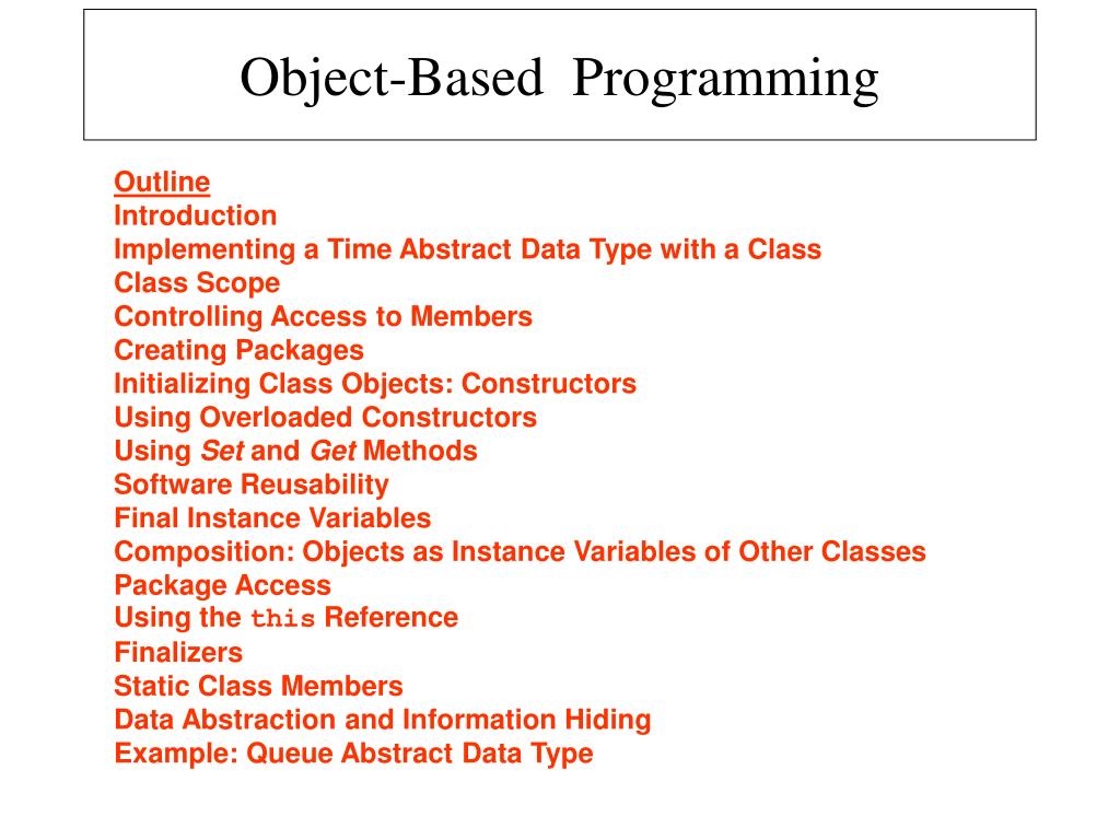 PPT - Object-Based Programming PowerPoint Presentation, free download ...