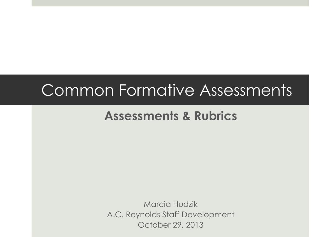 PPT - Common Formative Assessments PowerPoint Presentation, free ...