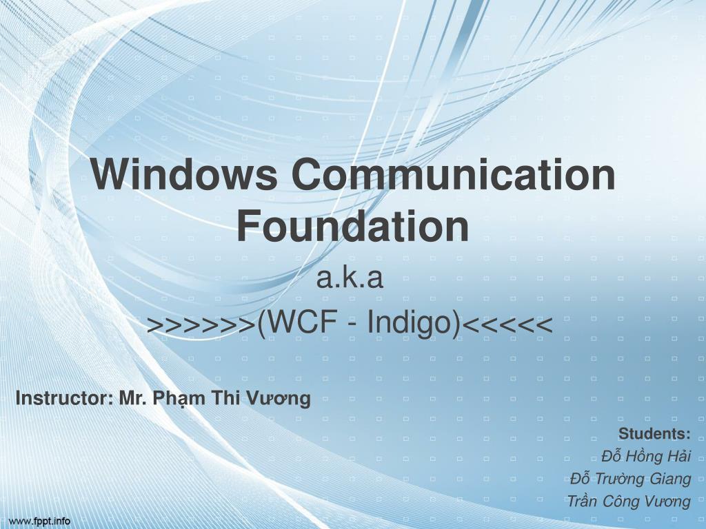 PPT - Windows Communication Foundation PowerPoint Presentation, free ...