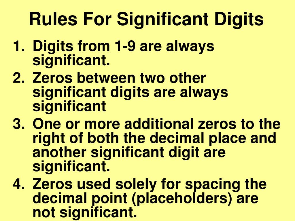 PPT - Rules For Significant Digits PowerPoint Presentation, free ...