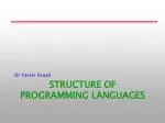 PPT - Structure of Programming Language PowerPoint Presentation, free ...