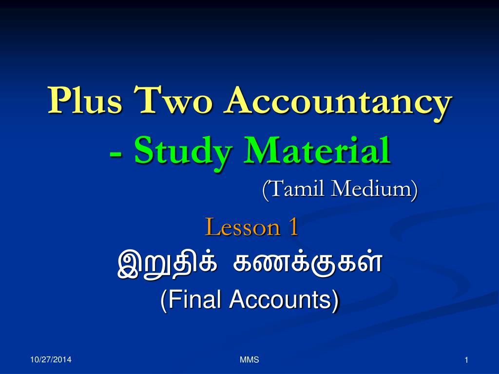 PPT - Plus Two Accountancy - Study Material PowerPoint Presentation ...