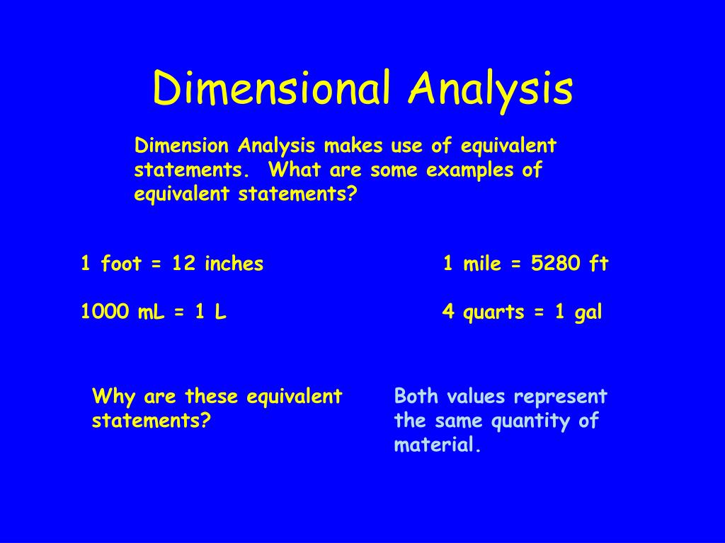 PPT - Dimensional Analysis PowerPoint Presentation, free download - ID ...