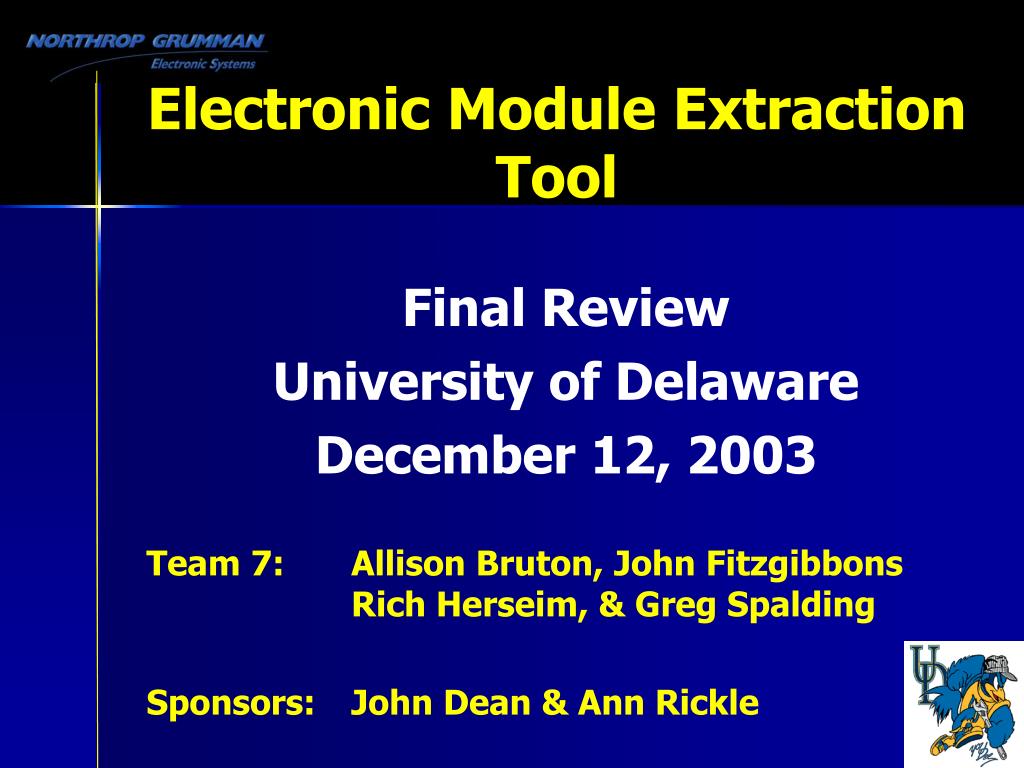 PPT - Electronic Module Extraction Tool PowerPoint Presentation, free ...