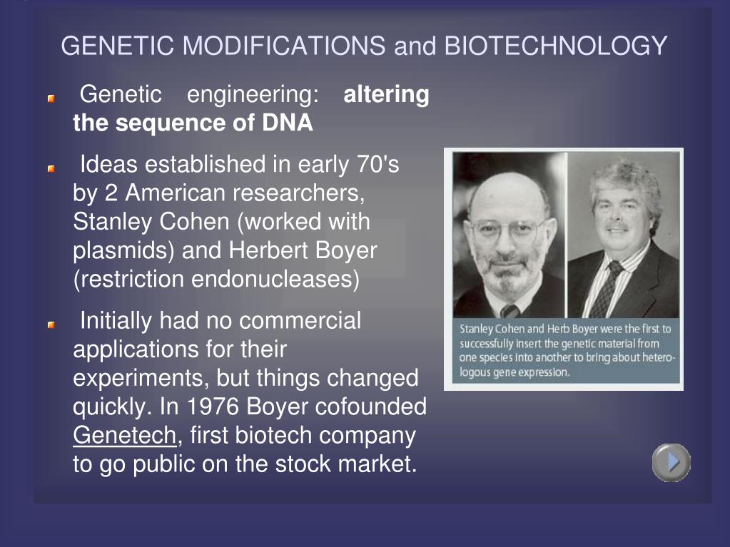 PPT - GENETIC MODIFICATIONS and BIOTECHNOLOGY PowerPoint Presentation ...
