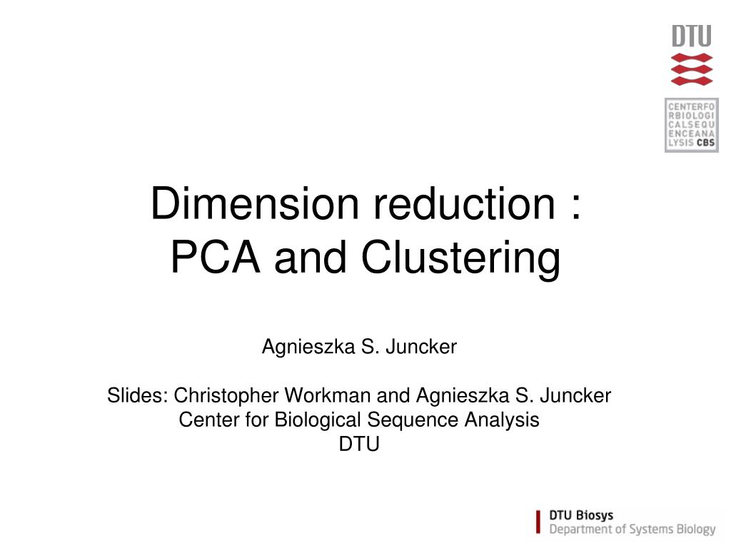 PPT - Dimension reduction : PCA and Clustering PowerPoint Presentation ...