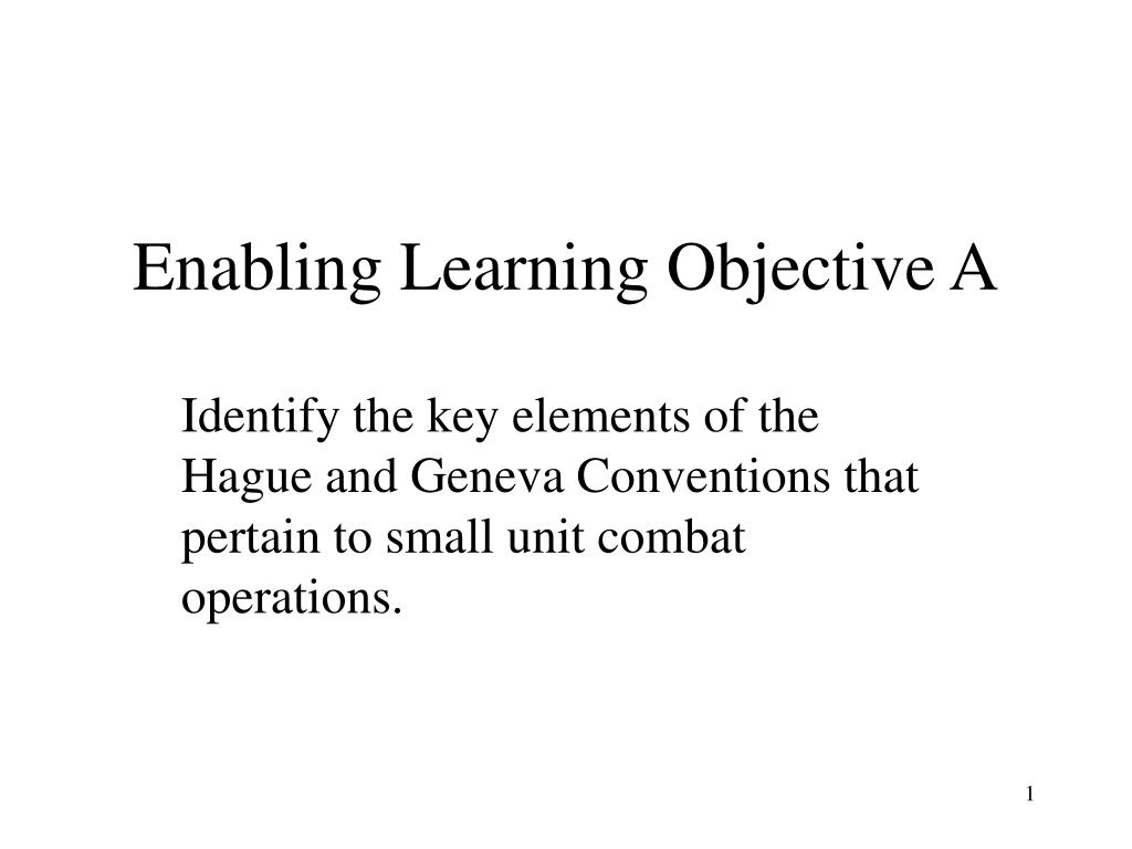 PPT - Enabling Learning Objective A PowerPoint Presentation, free ...