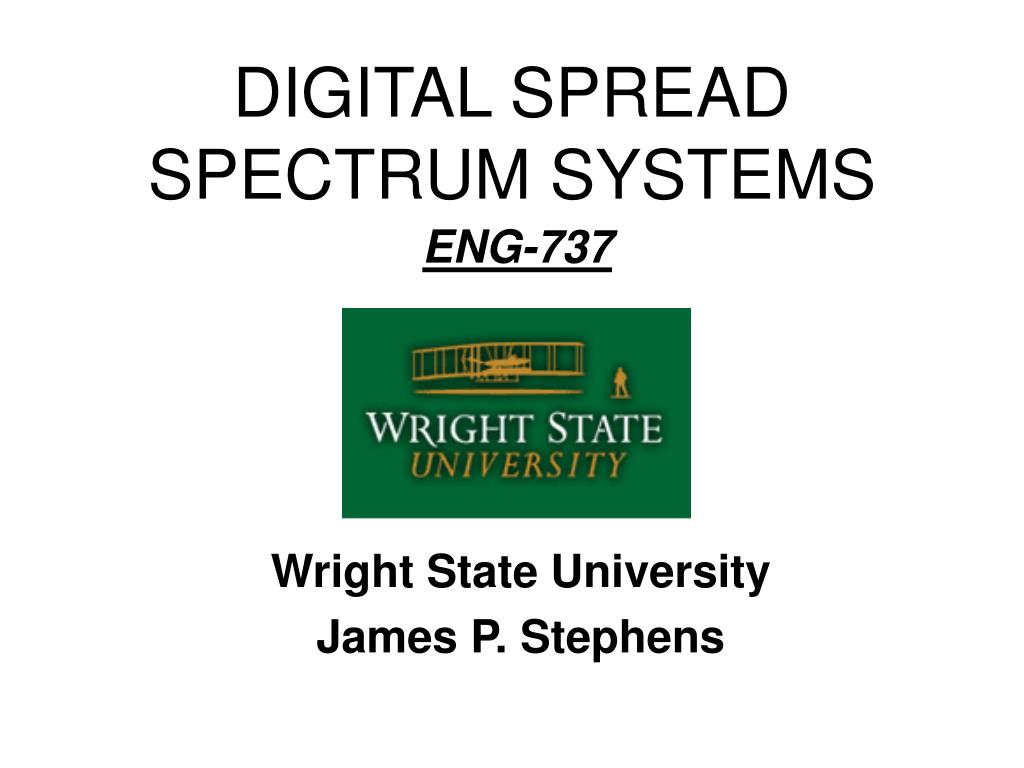 PPT - DIGITAL SPREAD SPECTRUM SYSTEMS PowerPoint Presentation, free ...