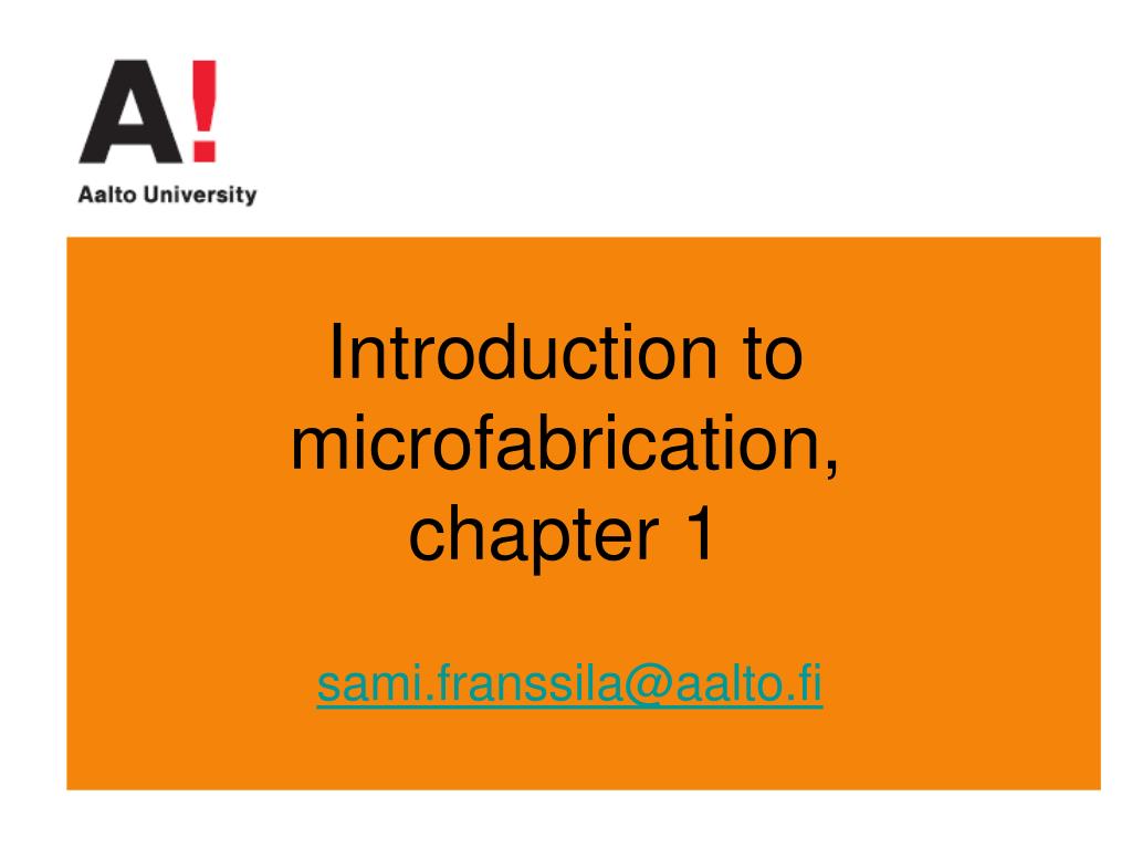 PPT - Introduction to microfabrication, chapter 1 PowerPoint ...