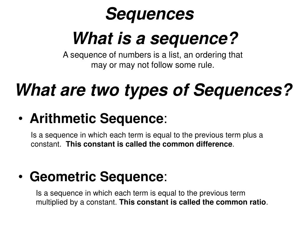 PPT - Sequences PowerPoint Presentation, free download - ID:5921064
