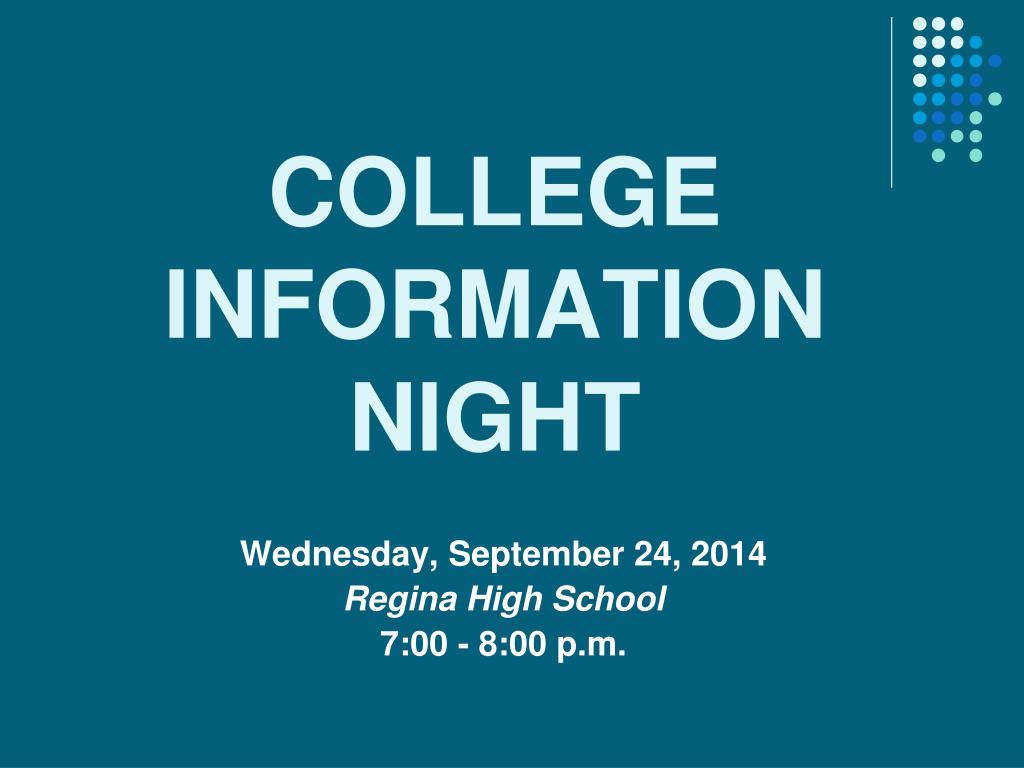 PPT - COLLEGE INFORMATION NIGHT PowerPoint Presentation, free download ...