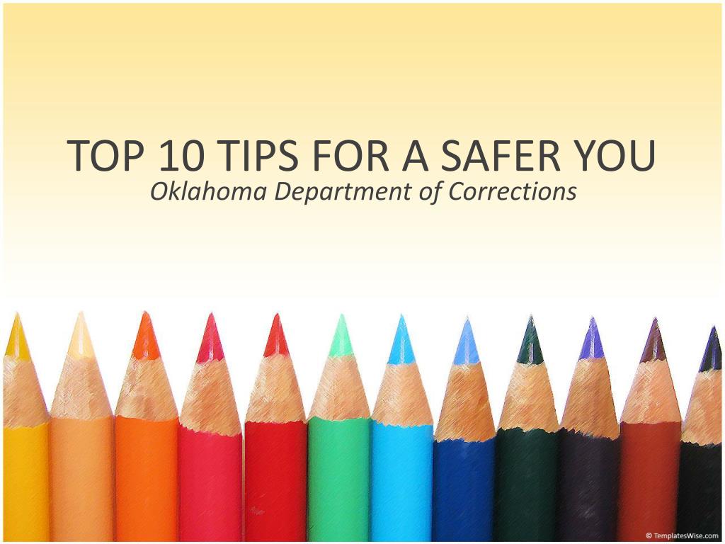 PPT - TOP 10 TIPS FOR A SAFER YOU PowerPoint Presentation, free ...