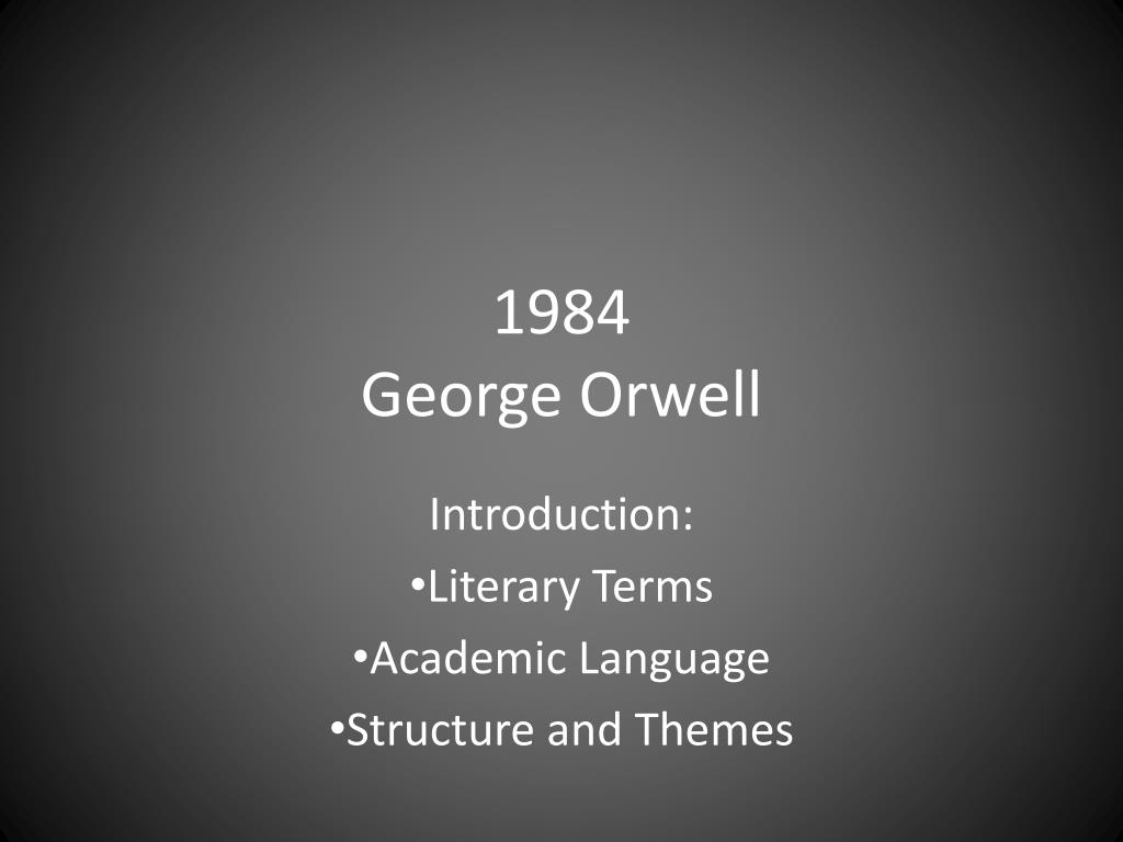 PPT - 1984 George Orwell PowerPoint Presentation, free download - ID ...