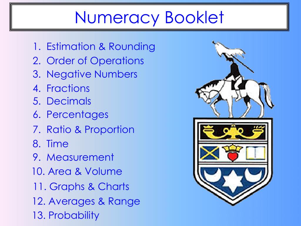 PPT - Numeracy Booklet PowerPoint Presentation, free download - ID:5941712