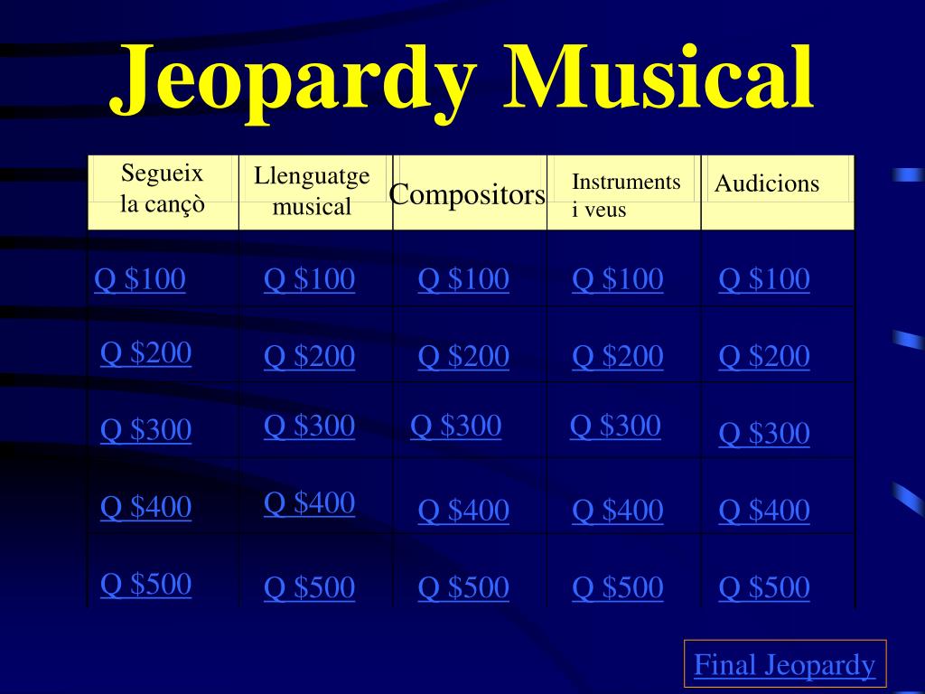 PPT - Jeopardy Musical PowerPoint Presentation, free download - ID:5943173