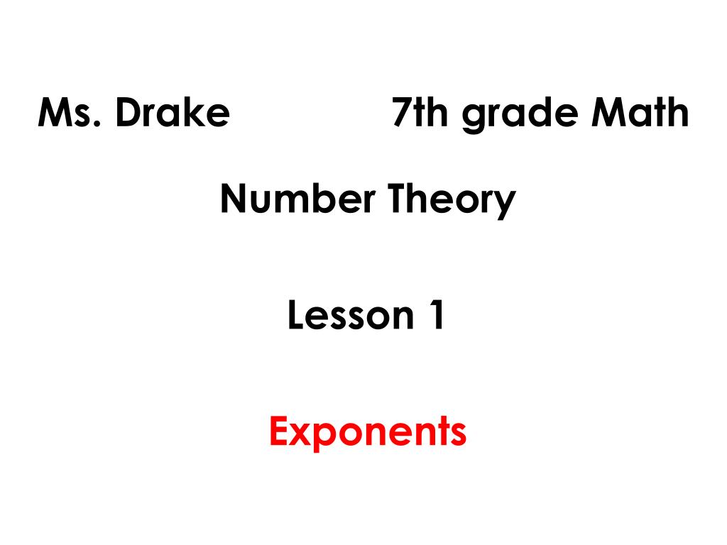 PPT - Ms. Drake 7th grade Math PowerPoint Presentation, free download ...